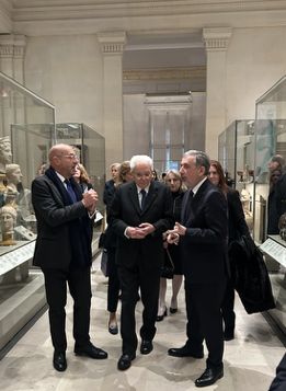 Visite du président de la République italienne à la BnF | BnF - Site institutionnel